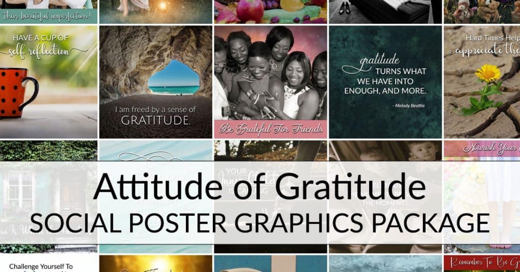 Attitude Of Gratitude Social Posters - Pep Talk PLR