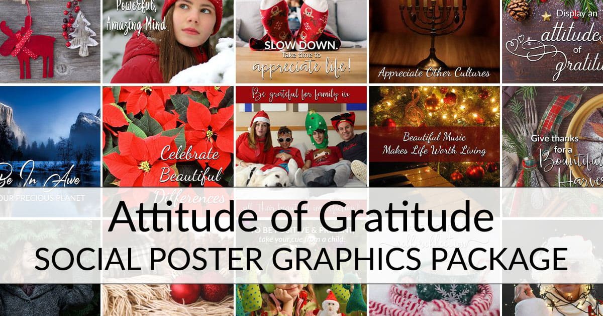 Christmas Attitude Of Gratitude Social Posters - Pep Talk PLR