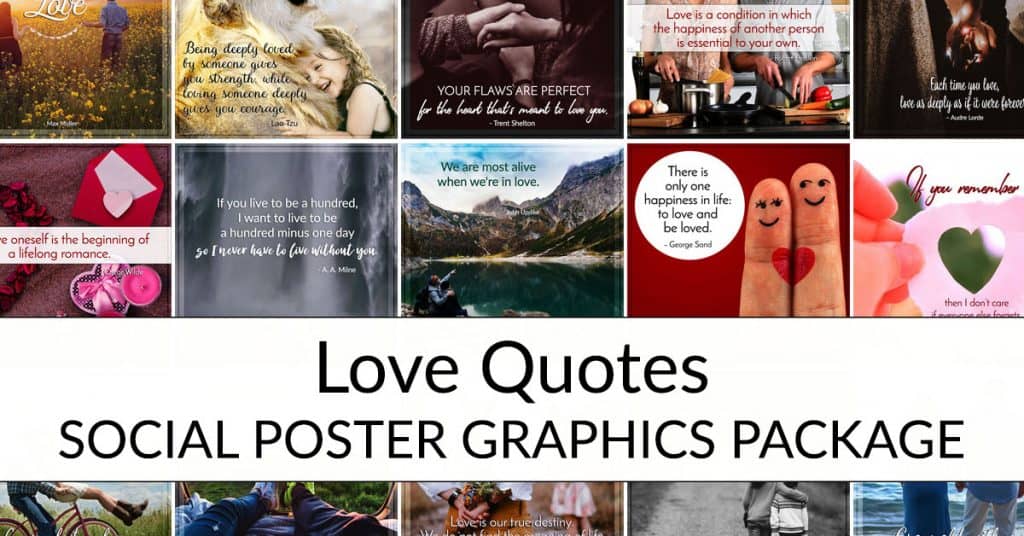 Love Quotes Social Posters - Pep Talk PLR