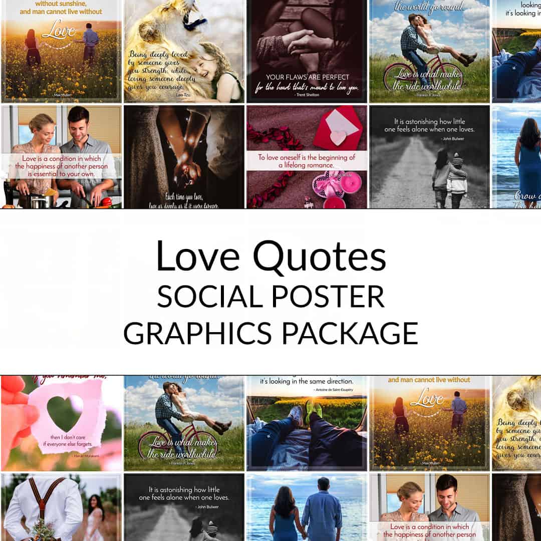 Love Quotes Social Posters - Pep Talk PLR