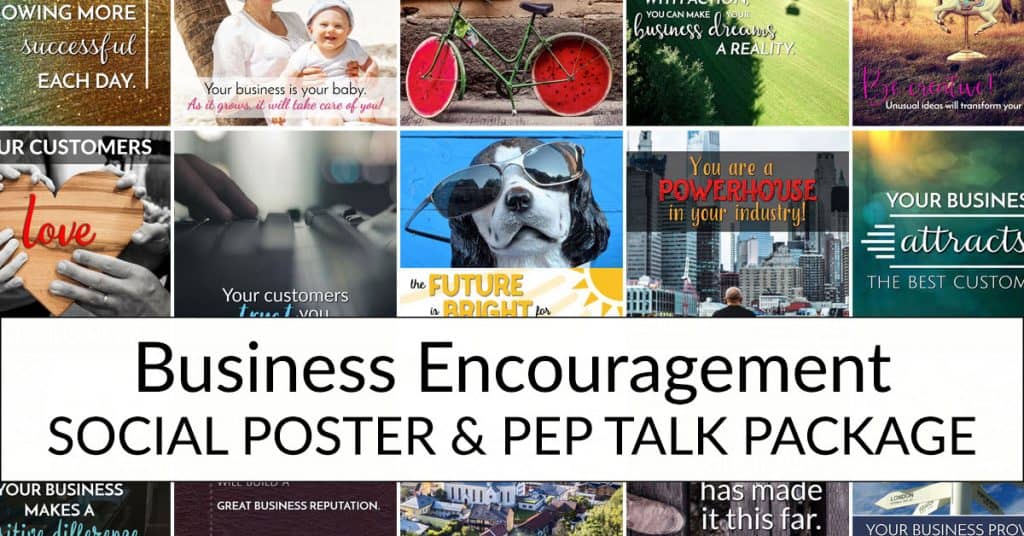 Business Encouragement Social Poster & Pep Talk Package - Pep Talk PLR